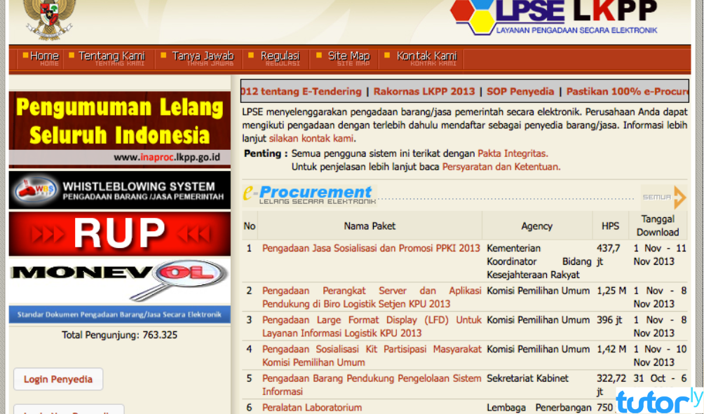 Cara Daftar E-Katalog LPSE di HP dan Laptop – Tutorly.ID
